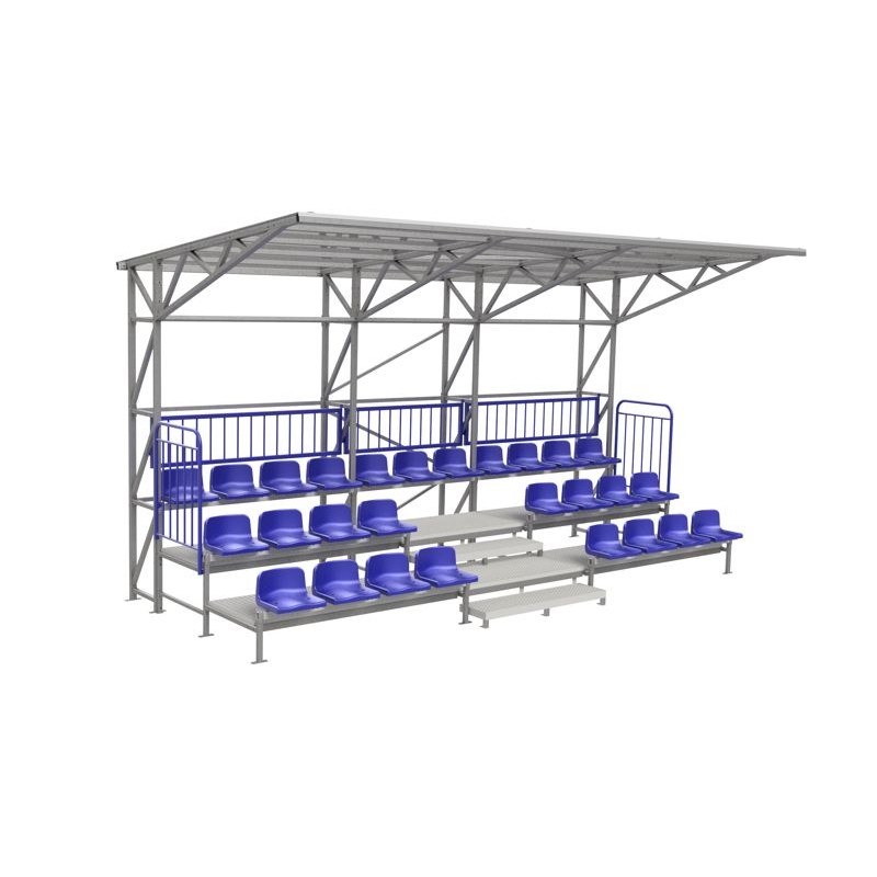 Stationary tribune with straight roof - for outdoor use
