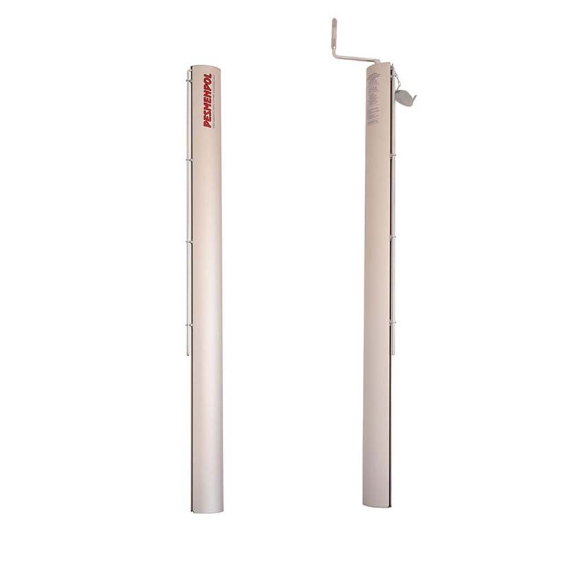 Professional aluminum tennis posts, profile 116x76 mm